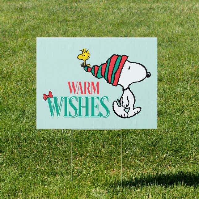 Peanuts | Snoopy & Woodstock Warm Wishes Sign | Zazzle