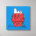 Peanuts | Snoopy's Dog House With Lights Canvas Print | Zazzle