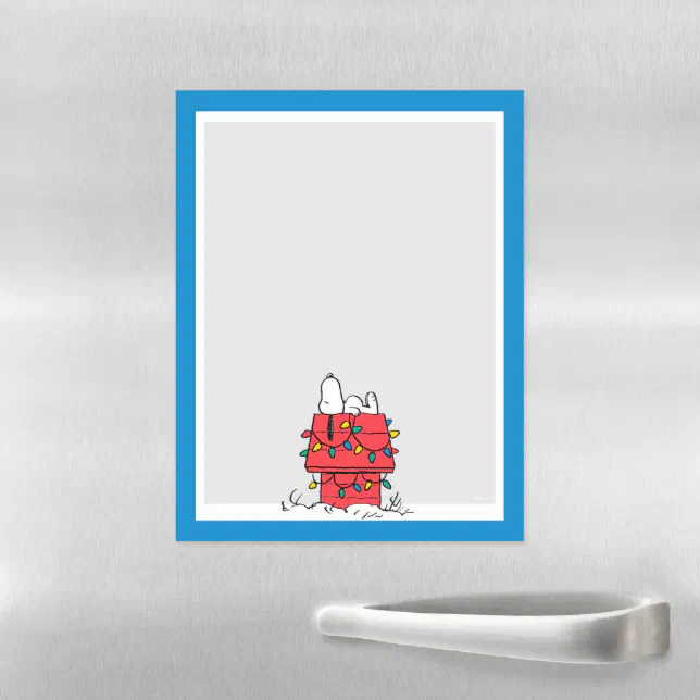 Peanuts | Snoopy's Dog House With Lights Magnetic Dry Erase Sheet | Zazzle