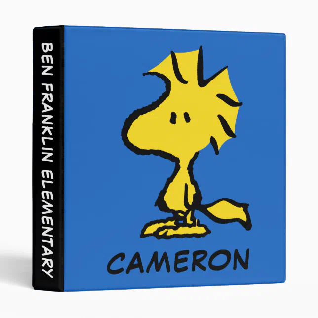 Peanuts | Snoopy's Friend Woodstock 3 Ring Binder | Zazzle