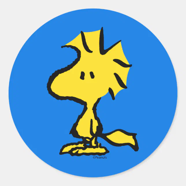 Peanuts | Snoopy's Friend Woodstock Classic Round Sticker | Zazzle