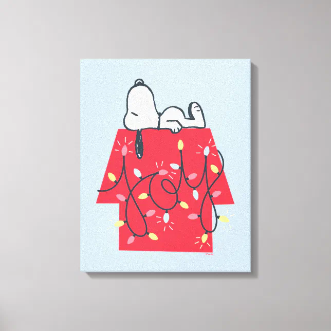 Peanuts | Snoopy's Holiday Dreamer Canvas Print | Zazzle