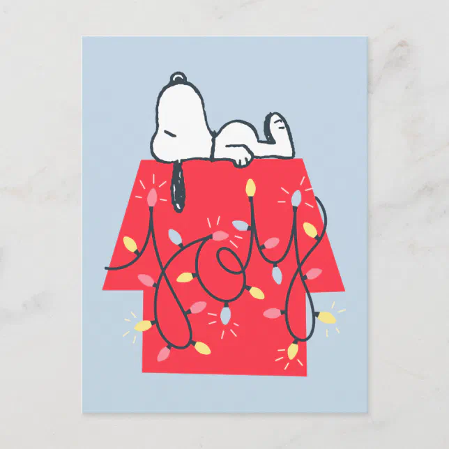 Peanuts | Snoopy's Holiday Dreamer Postcard | Zazzle