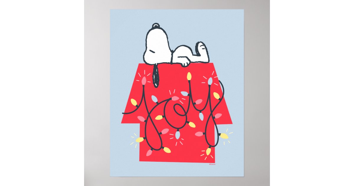 Peanuts | Snoopy's Holiday Dreamer Poster | Zazzle