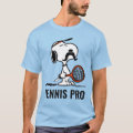 Peanuts | Snoopy's Mustache Playing Tennis T-Shirt | Zazzle