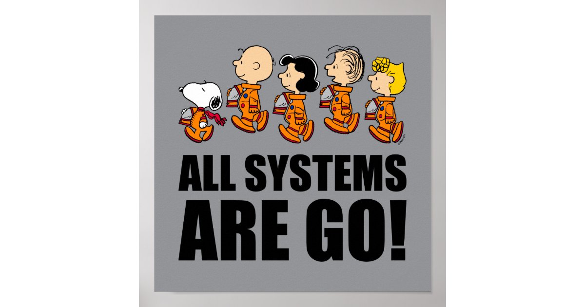 Peanuts | Space Poster | Zazzle