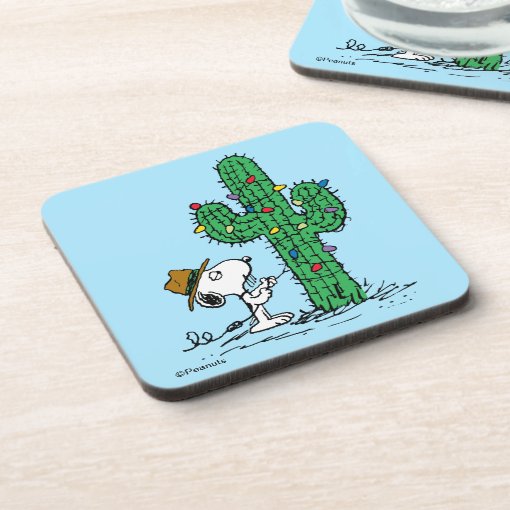Peanuts | Spike's Holiday Cactus Beverage Coaster | Zazzle