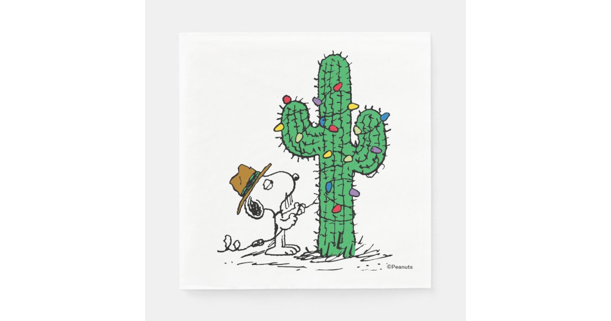 Peanuts | Spike's Holiday Cactus Napkins | Zazzle