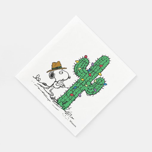 Peanuts | Spike's Holiday Cactus Napkins | Zazzle