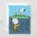 Peanuts | Sunny Day Rainy Day Half & Half Postcard | Zazzle