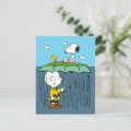 Peanuts | Sunny Day Rainy Day Half & Half Postcard | Zazzle