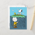 Peanuts | Sunny Day Rainy Day Half & Half Postcard | Zazzle