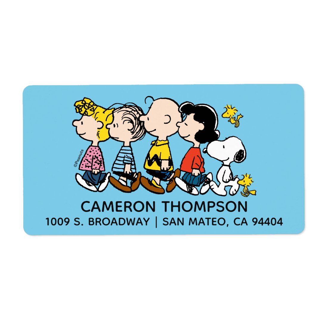 Peanuts | The Gang Label | Zazzle