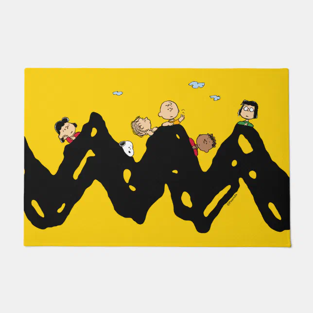 Peanuts | The Gang on the Zig Zag Doormat | Zazzle