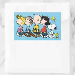 Peanuts | The Gang Rectangular Sticker | Zazzle
