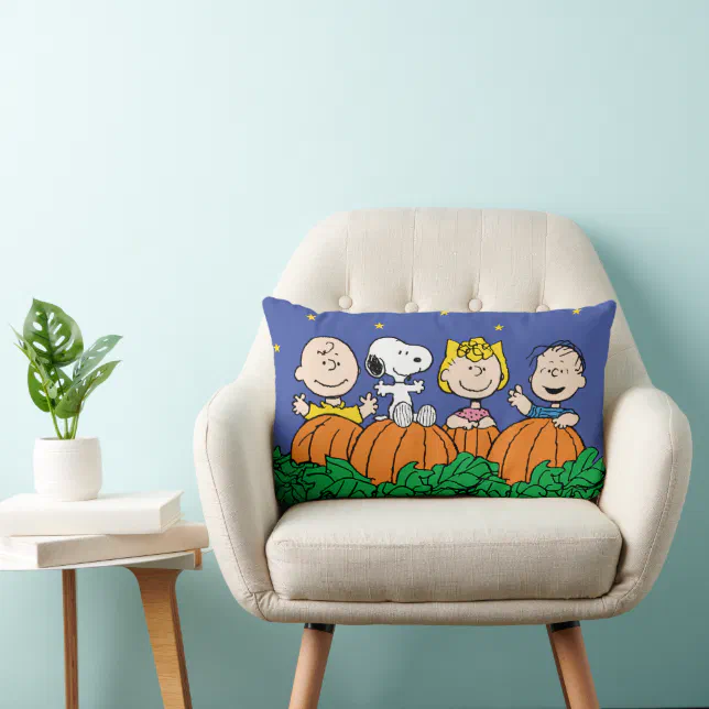 Peanuts | The Great Pumpkin Patch Lumbar Pillow | Zazzle