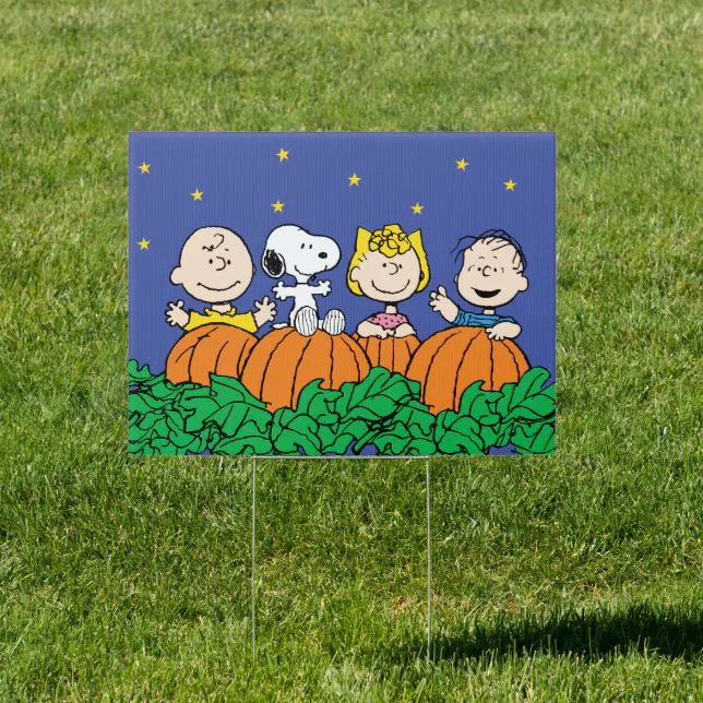 Peanuts | The Great Pumpkin Patch Sign | Zazzle