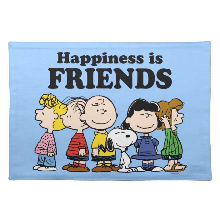 Peanuts | The Peanuts Gang Together Cloth Placemat | Zazzle.com