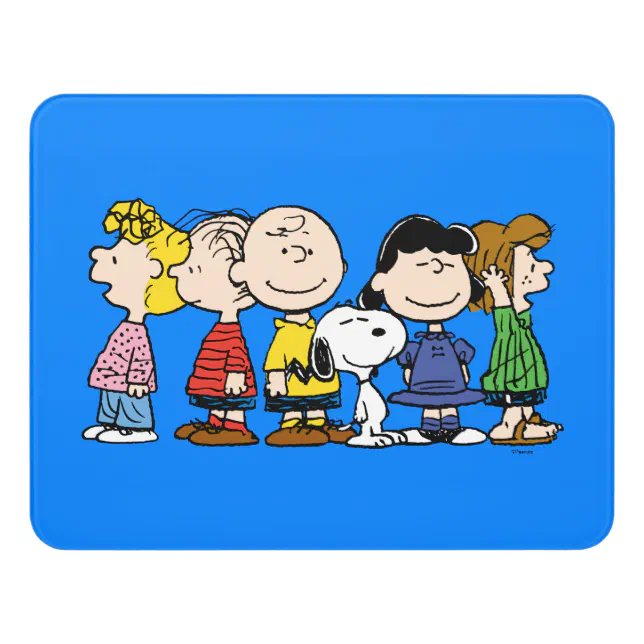 Peanuts | The Peanuts Gang Together Door Sign | Zazzle