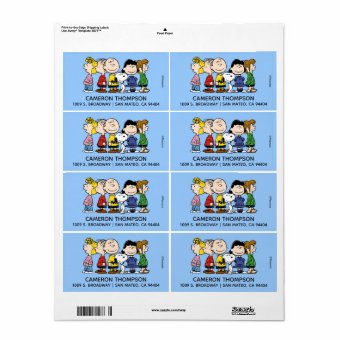 Peanuts | The Peanuts Gang Together Label | Zazzle