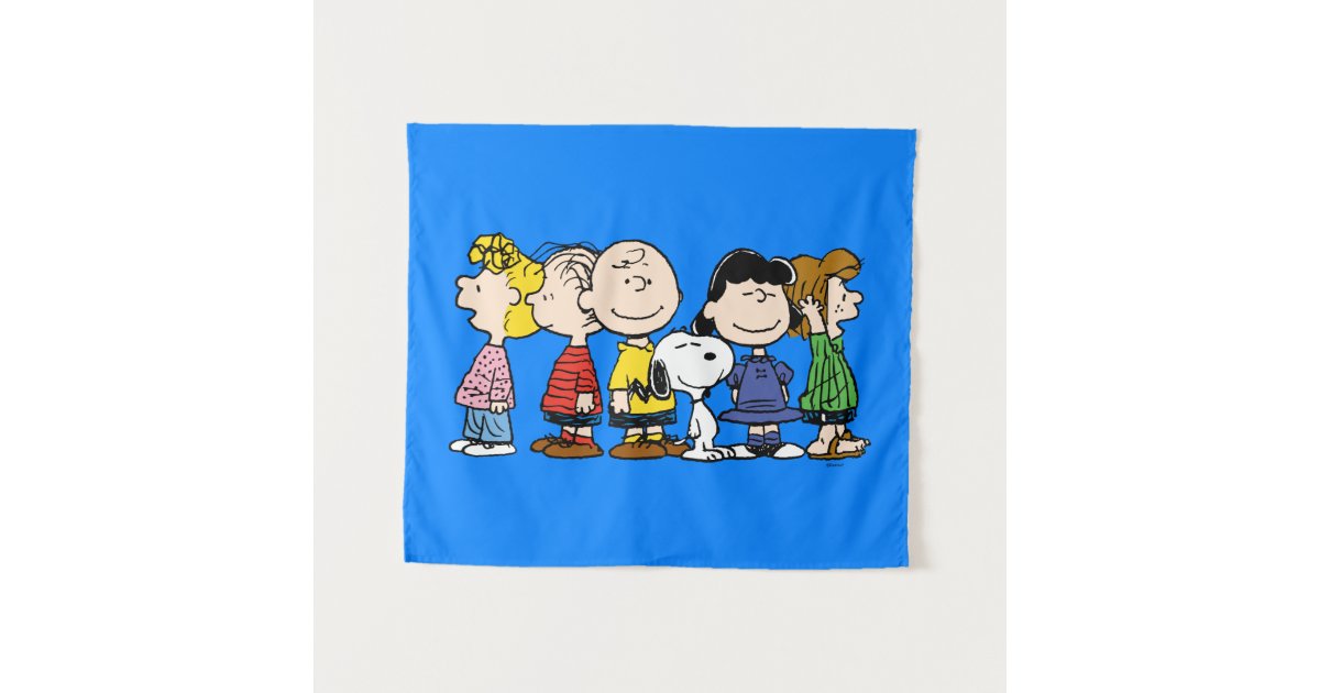 Peanuts | The Peanuts Gang Together Tapestry | Zazzle