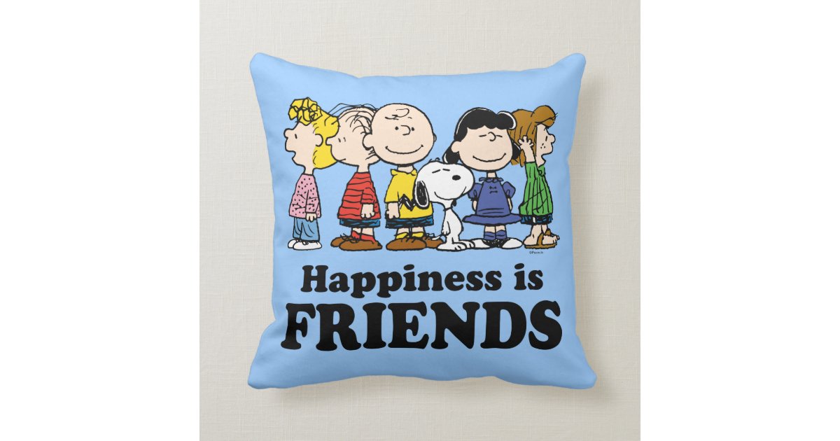 Peanuts | The Peanuts Gang Together Throw Pillow | Zazzle.com