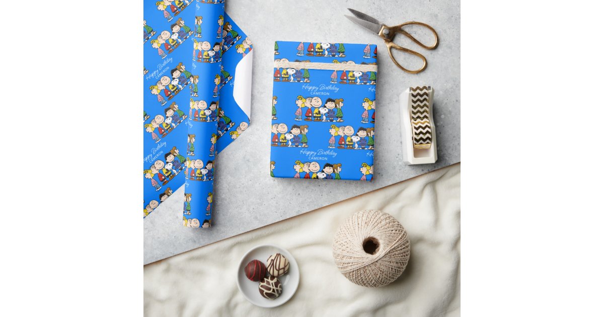 Peanuts | The Peanuts Gang Together Wrapping Paper | Zazzle