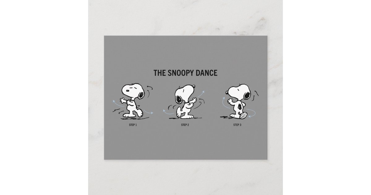 Peanuts | The Snoopy Dance Postcard | Zazzle