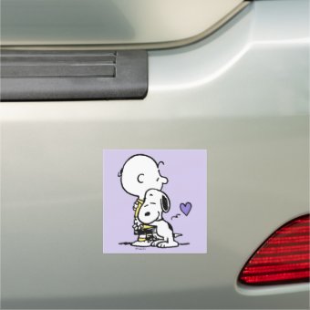 Peanuts | Valentine's Day | Charlie Brown & Snoopy Car Magnet | Zazzle