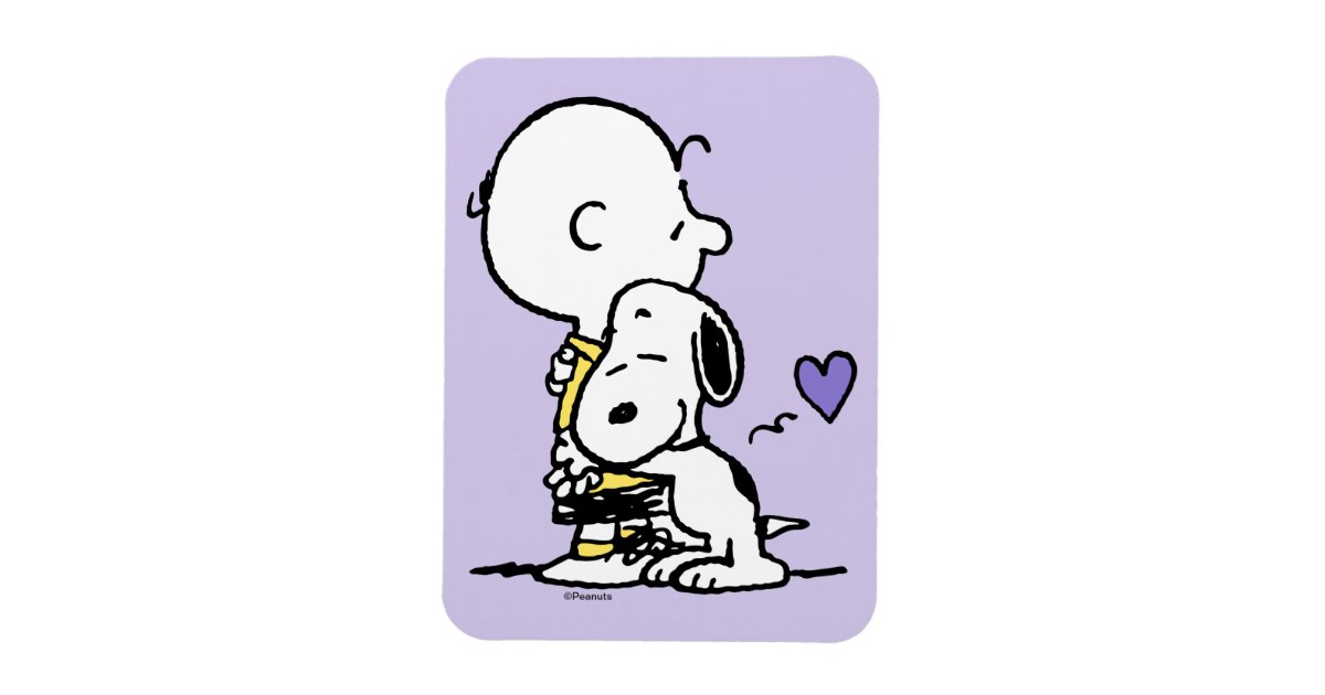 Peanuts | Valentine's Day | Charlie Brown & Snoopy Magnet | Zazzle