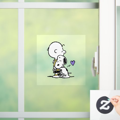Peanuts | Valentine's Day | Charlie Brown & Snoopy Window Cling | Zazzle