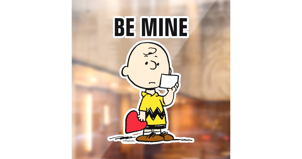 Peanuts | Valentine's Day Charlie Brown Valentine Window Cling | Zazzle