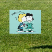Peanuts | Valentine's Day | Lucy & Schroeder Kiss Sign | Zazzle