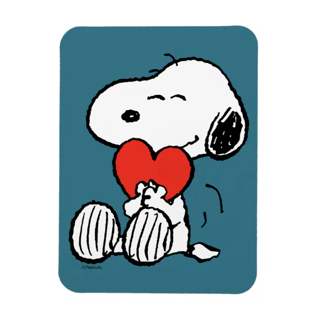 Peanuts | Valentine's Day | Snoopy Heart Hug Magnet | Zazzle