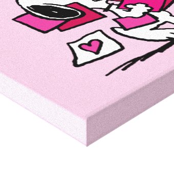 Peanuts | Valentine's Day | Snoopy With Valentines Canvas Print | Zazzle