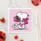 Peanuts | Valentine's Day | Snoopy With Valentines Napkins | Zazzle