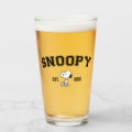 PEANUTS | Vintage Snoopy - Est. 1950 Glass | Zazzle