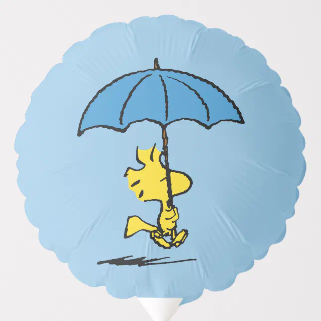 Peanuts | Woodstock Blue Umbrella Balloon | Zazzle