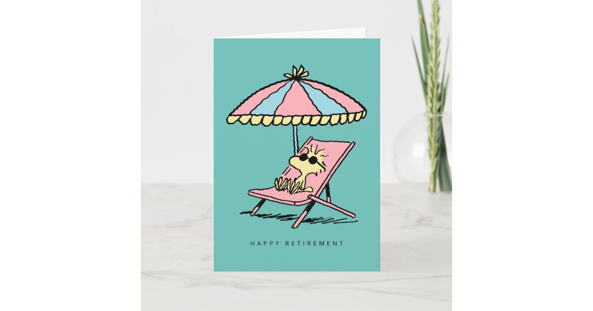 Peanuts | Woodstock Happy Retirement | Add Photo Card | Zazzle
