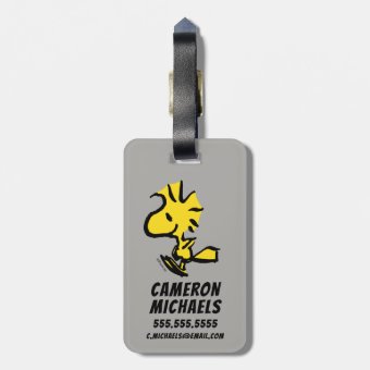 Peanuts | Woodstock Jumping Luggage Tag | Zazzle