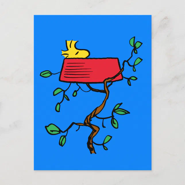 Peanuts | Woodstock Napping in Snoopy's Dish Postcard | Zazzle