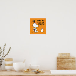 Peanuts | Woodstock Scares Snoopy Poster | Zazzle