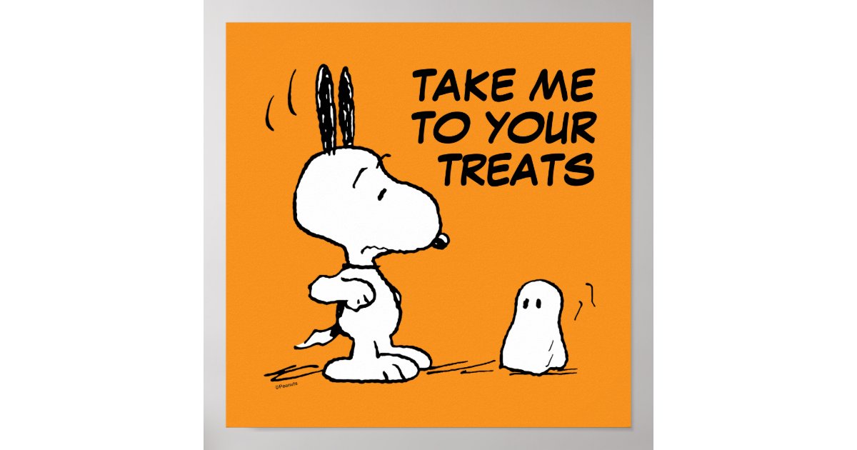 Peanuts | Woodstock Scares Snoopy Poster | Zazzle