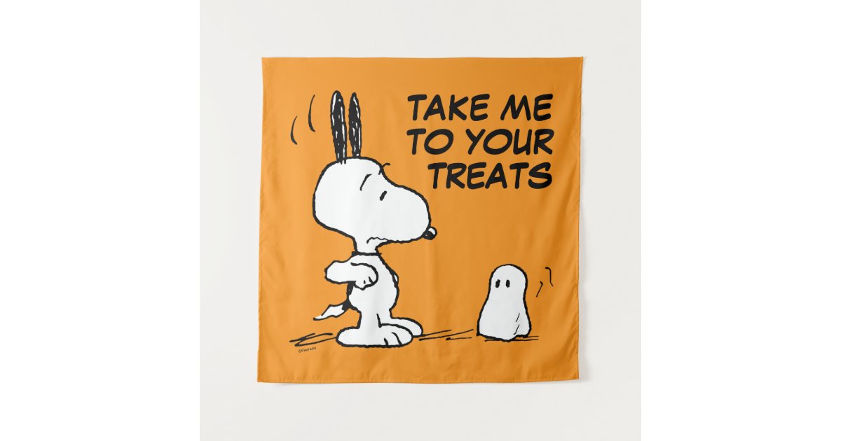 Peanuts | Woodstock Scares Snoopy Tapestry | Zazzle