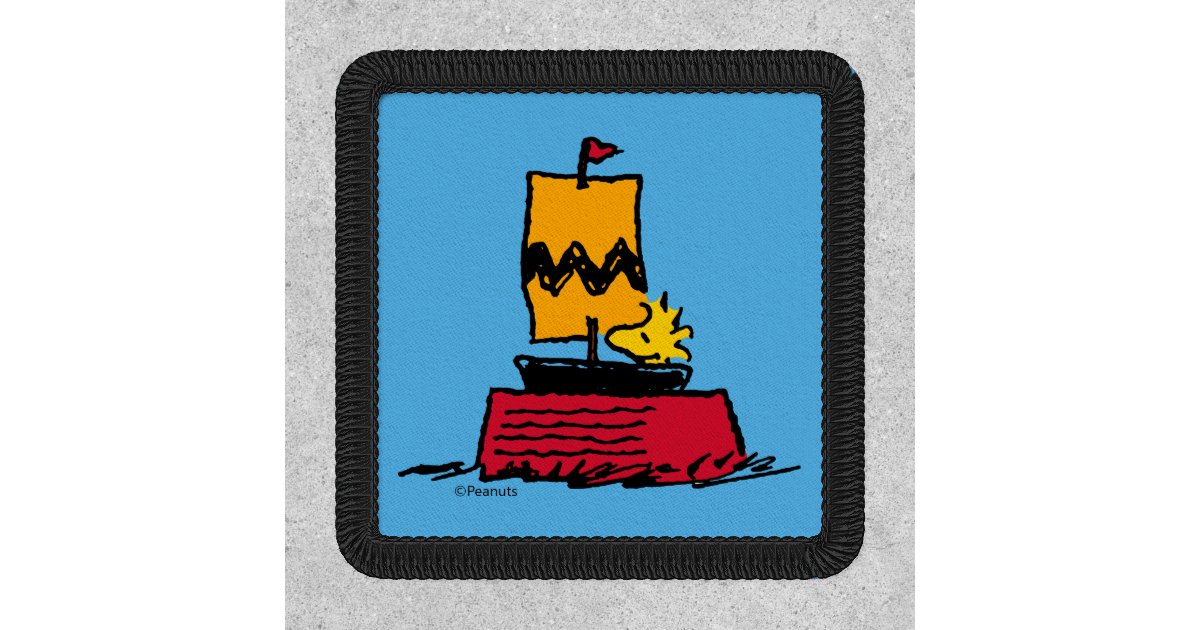 Peanuts | Woodstock Snoopy Dish Sail Boat Patch | Zazzle
