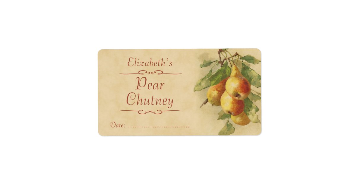 Pear Canning label | Zazzle