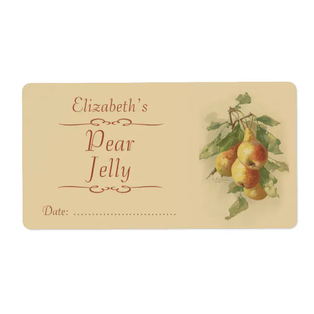Pear Canning label | Zazzle