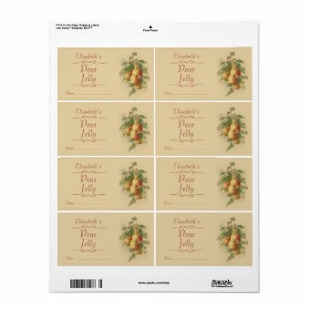 Pear Canning label | Zazzle