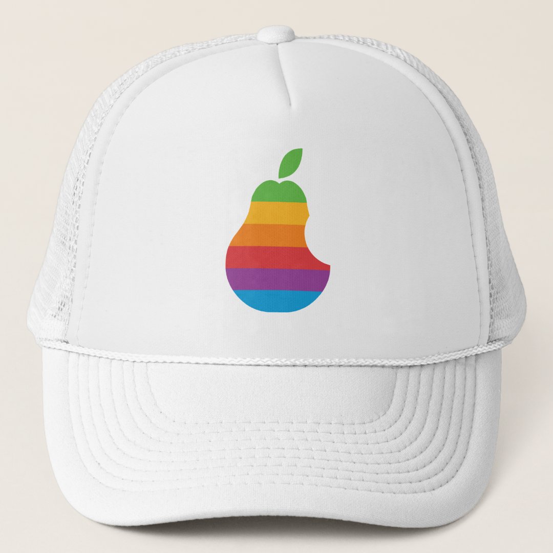 Pear Computers - Retro Apple Computers Parody Hat | Zazzle