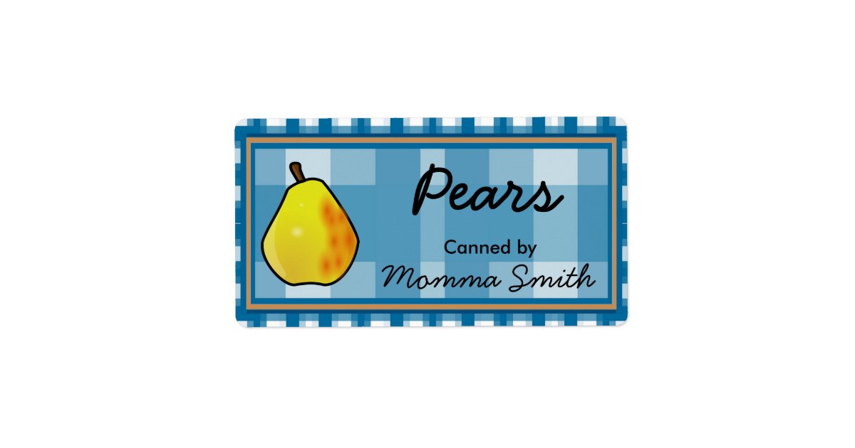 Pear Custom Canning Labels | Zazzle